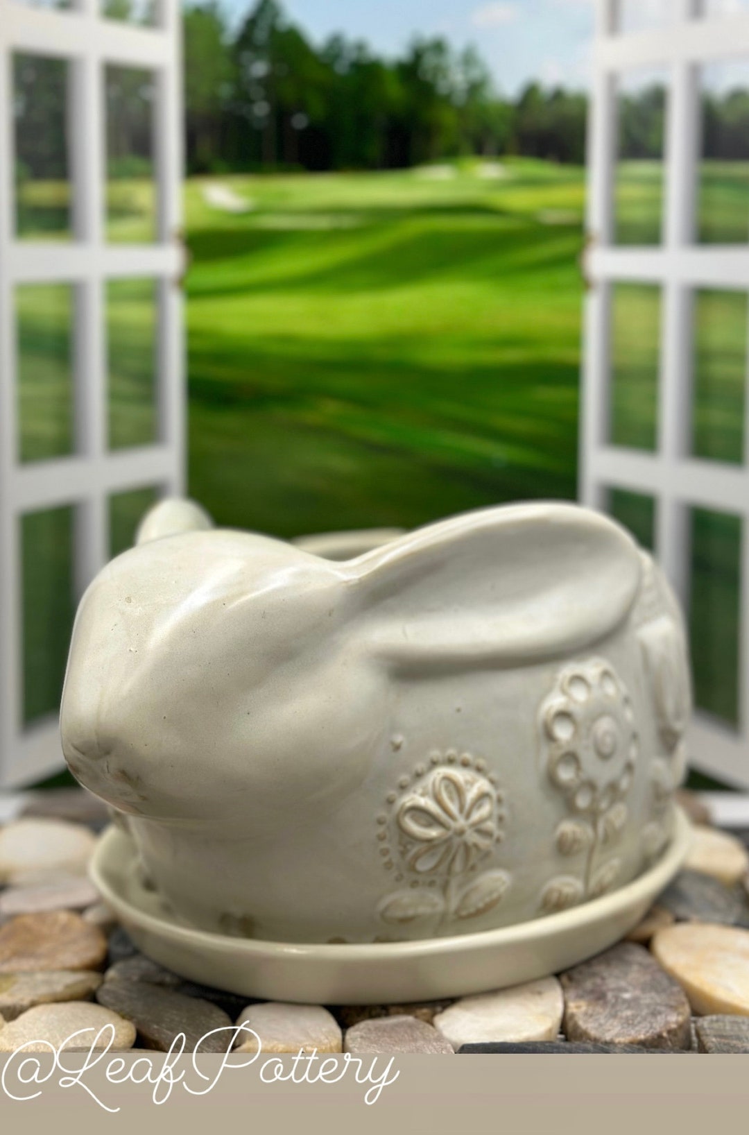 Mr. john the Rabbit White/ Beige Ceramic planter pot/ Planters and Pots ...