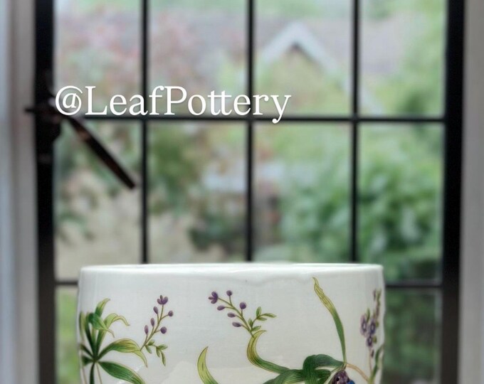 Happy Birds & Flowers (SM) Multi Colored Ceramic Planter Pot/ceramic ...