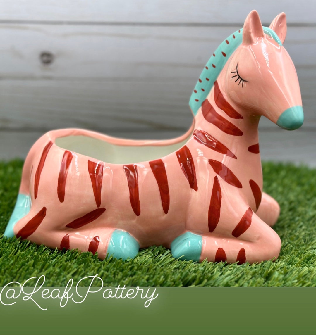 Sofi Pink Giraffe Ceramic Planter Pot/ Planters and Pots/plant Lovers ...