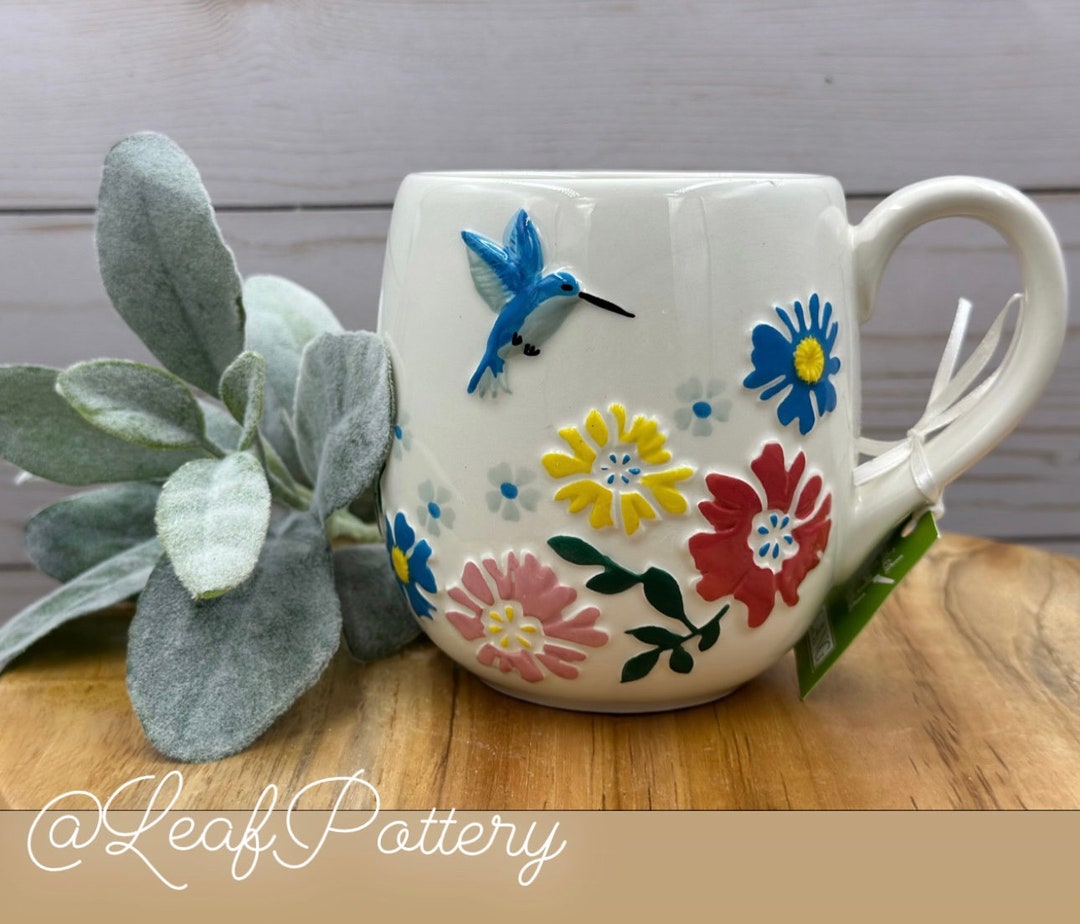 Hummingbirds Multi Colored Flower Ceramic Mug/ Coffee Mug/tea - Etsy