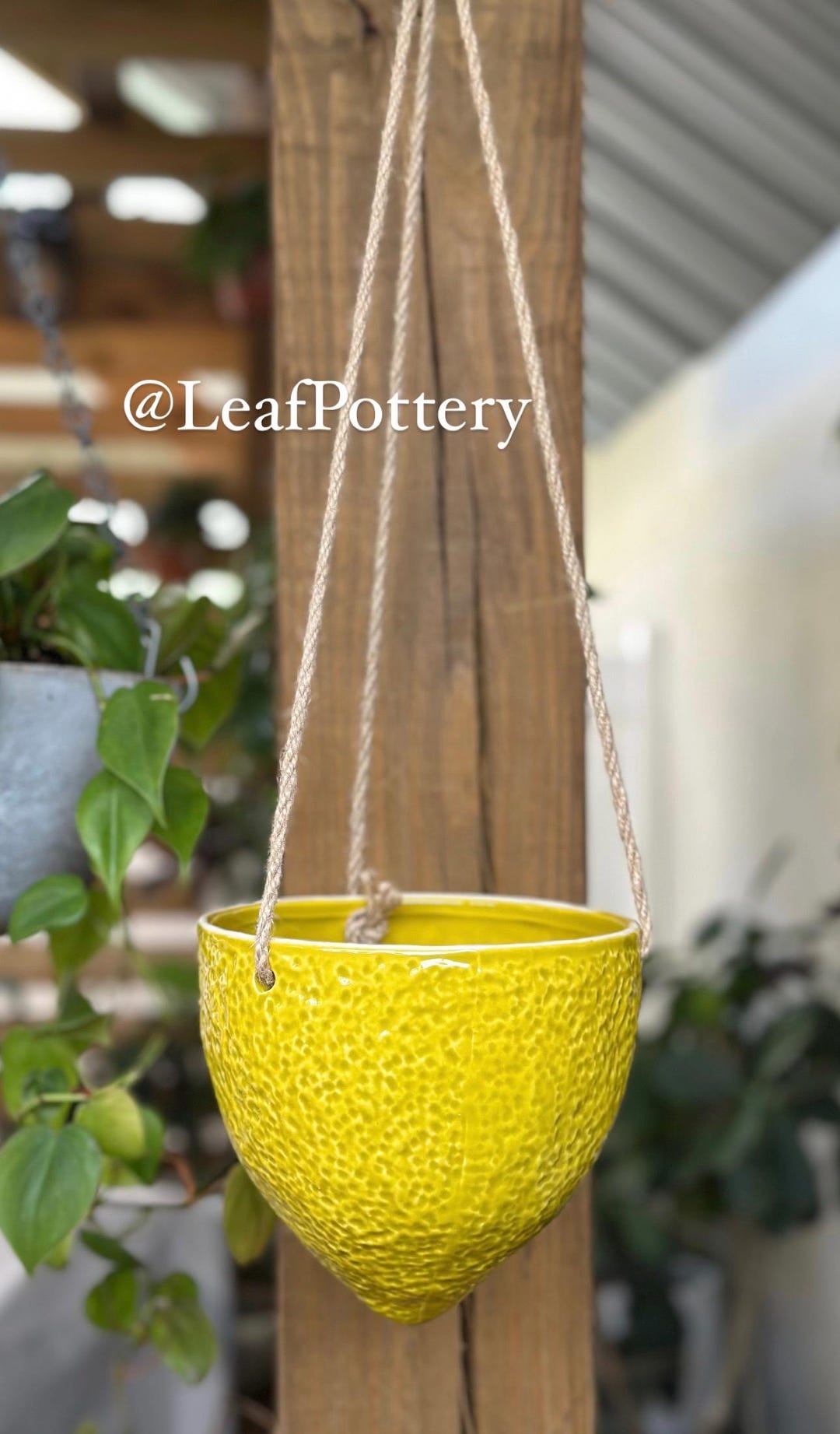 Lemon Yellow Hanging Ceramic Planter Without Drainage Hole/planters and ...