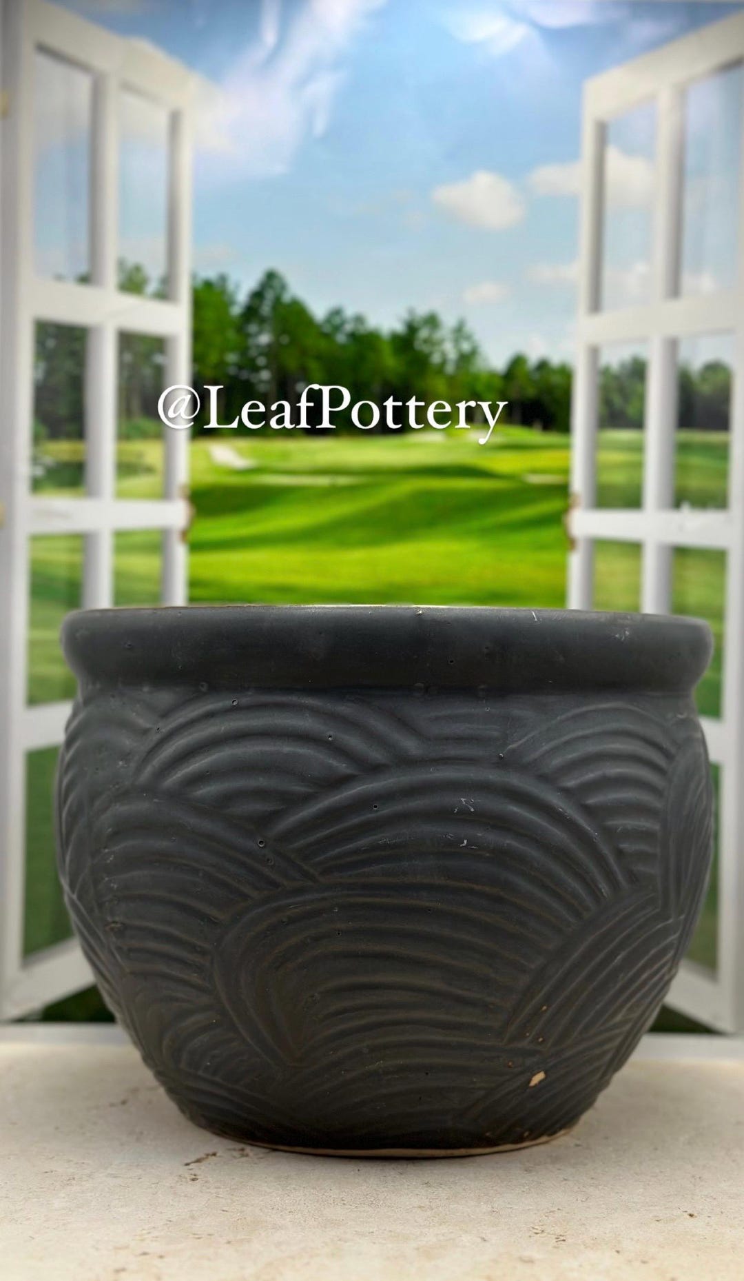 Domino (LG) Matte Gray Planter With Drainage Hole /ceramic Planters ...
