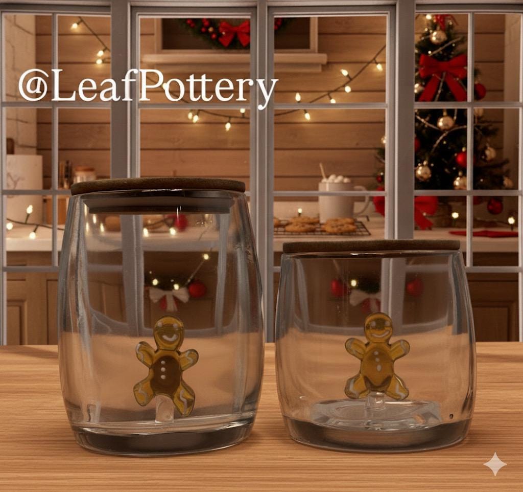 Gingerbread Man Cookie Jar - Christmas Decor Kitchen Countertop ...