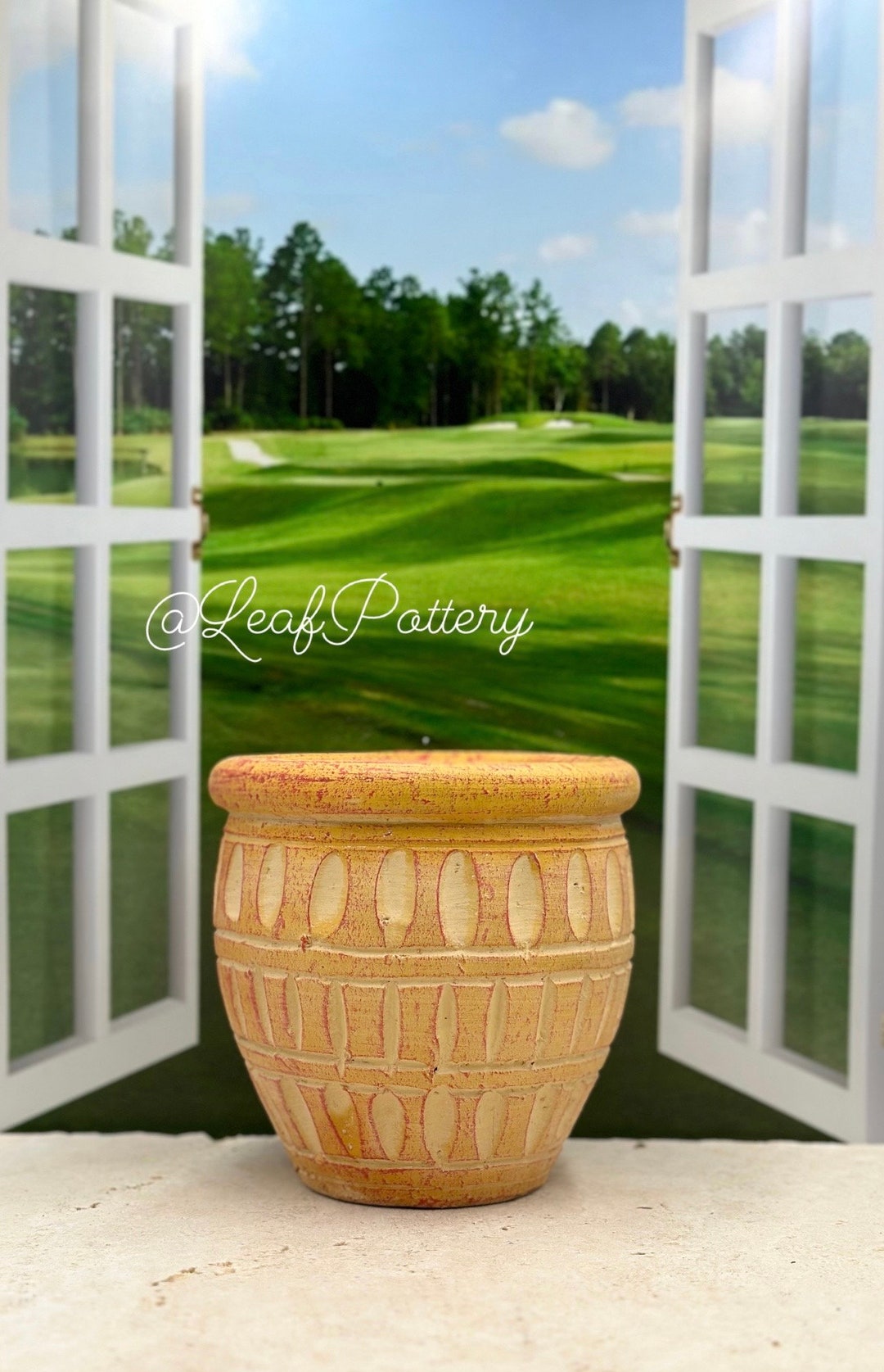 Laguna yellow Clay Planter pot with Drainage Hole/ Planters and Pots ...