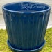 Pancho SM Blue Ceramic Planter Pot With Saucer Attached/planters and ...