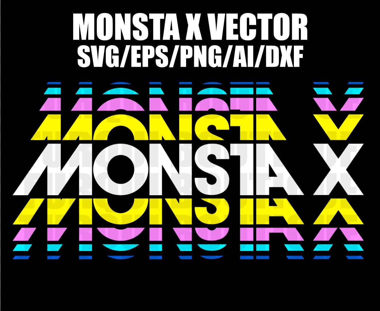 Monsta X Logo Vector SVG/PNG/AI Vector Digital File for - Etsy