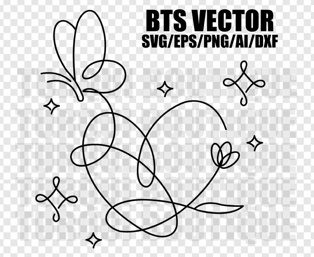 BTS Love Yourself SVG/PNG, Vector Digital File for Cricut, Design Kpop ...