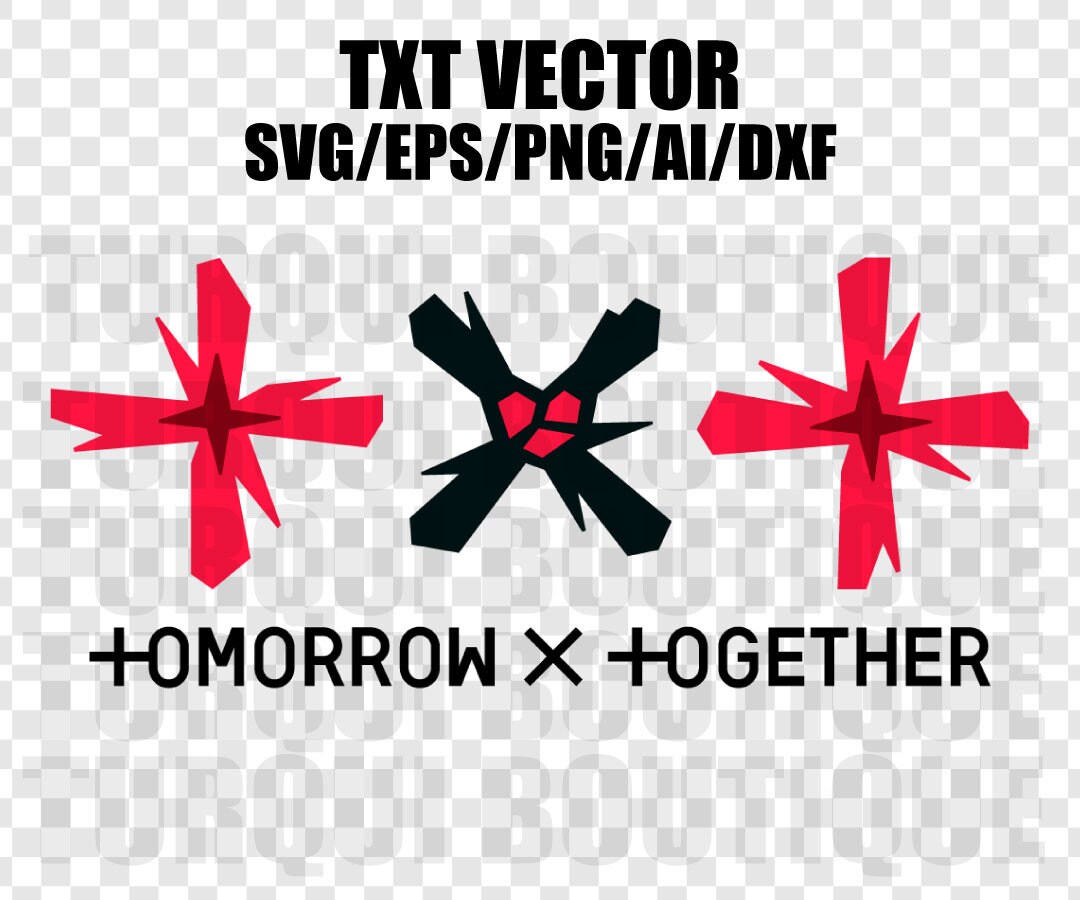 TXT Vector SVG/PNG, Vector Digital File for Cricut, Korean Boy Band ...