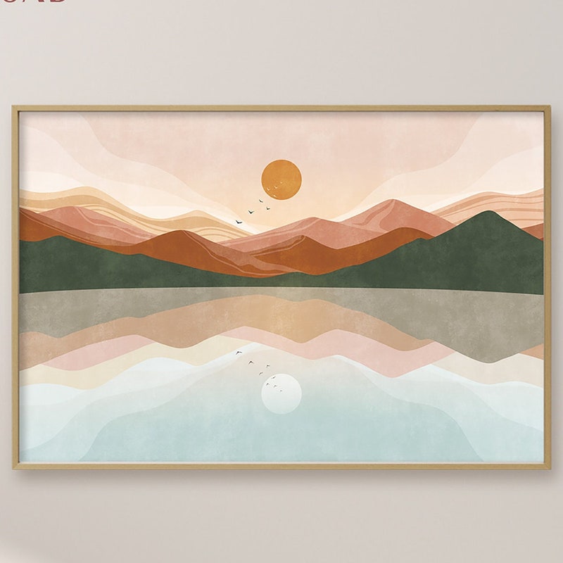 Abstract Landscape Wall Art - Etsy
