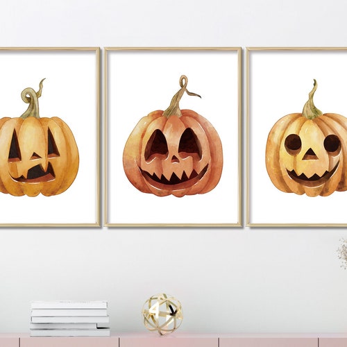 Halloween Printable Wall Art Halloween Decor Print Set of 3 - Etsy