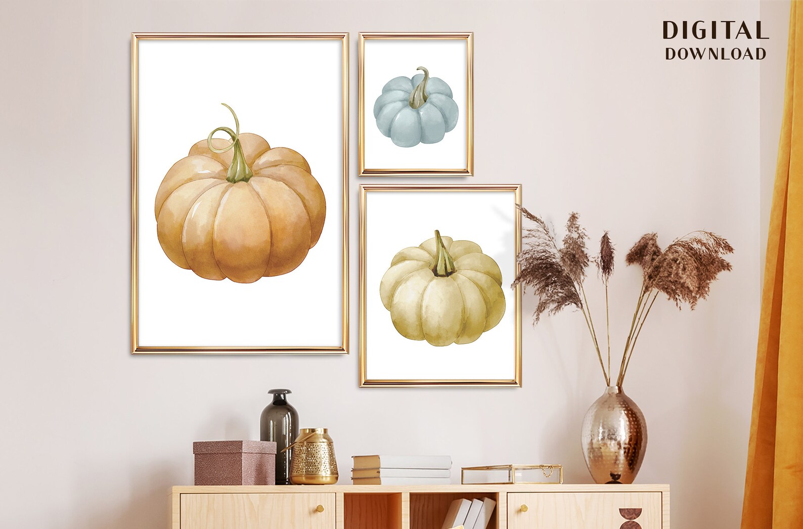 Fall Wall Decor Fall Wall Art Set of 3 Print Fall Printable | Etsy