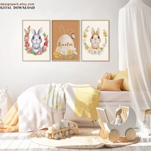 Easter Printable Set, Spring Prints, Set of 6 Print, Spring Wall Art ...