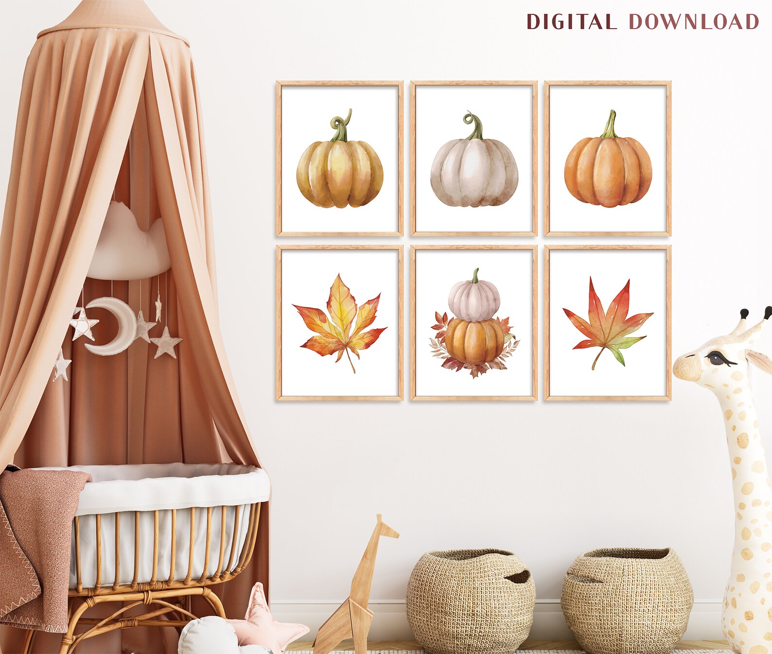 Fall Wall Decor Fall Prints Set of 6 Fall Home Decor - Etsy