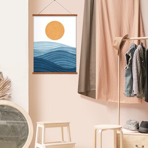 Boho Beach Print Ocean Waves Print Ocean Wall Art Modern - Etsy