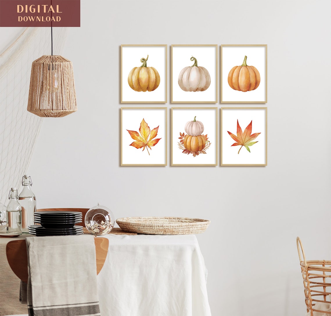 Fall Wall Decor Fall Prints Set of 6 Fall Home Decor - Etsy