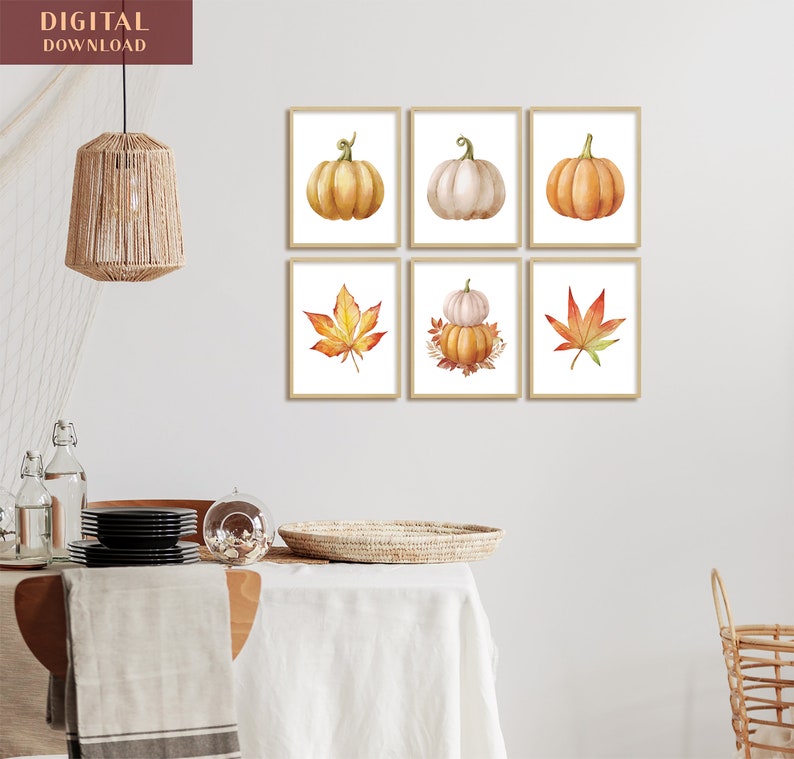 Fall Wall Decor Fall Prints Set of 6 Fall Home Decor - Etsy