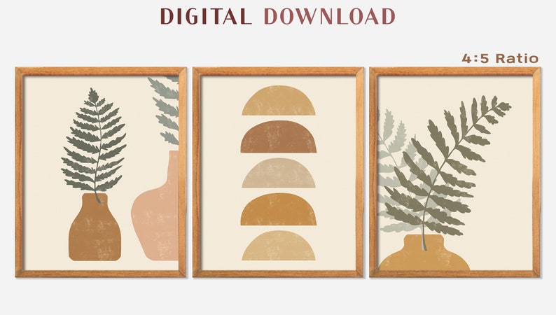 Abstract Plant Art Terracotta Pot Wall Art Clay Pottery - Etsy