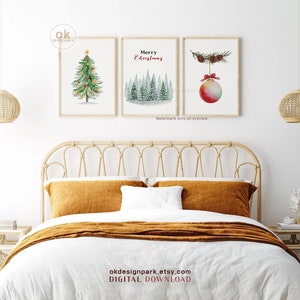 Christmas Prints, Gallery Wall Art Set, Christmas Printable Wall Art ...