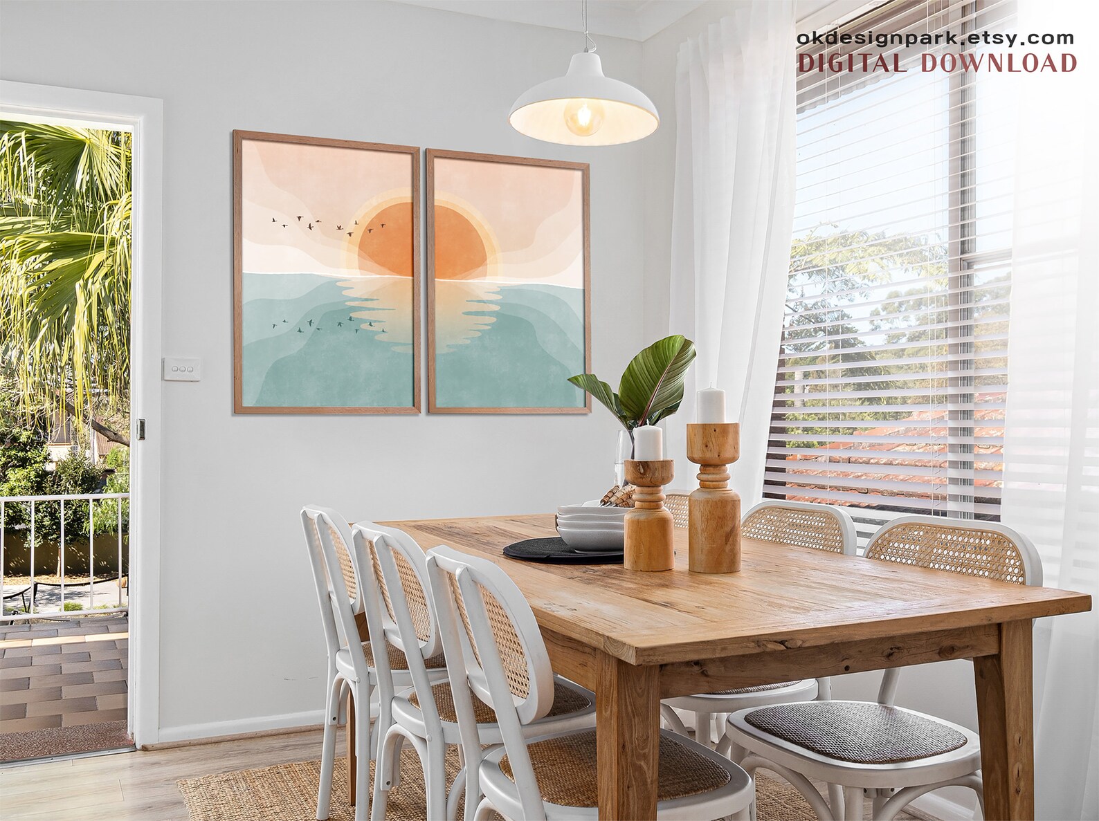 Ocean Waves Print Boho Beach Print Ocean Wall Art Modern - Etsy