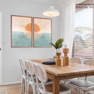 Ocean Waves Print Boho Beach Print Ocean Wall Art Modern - Etsy