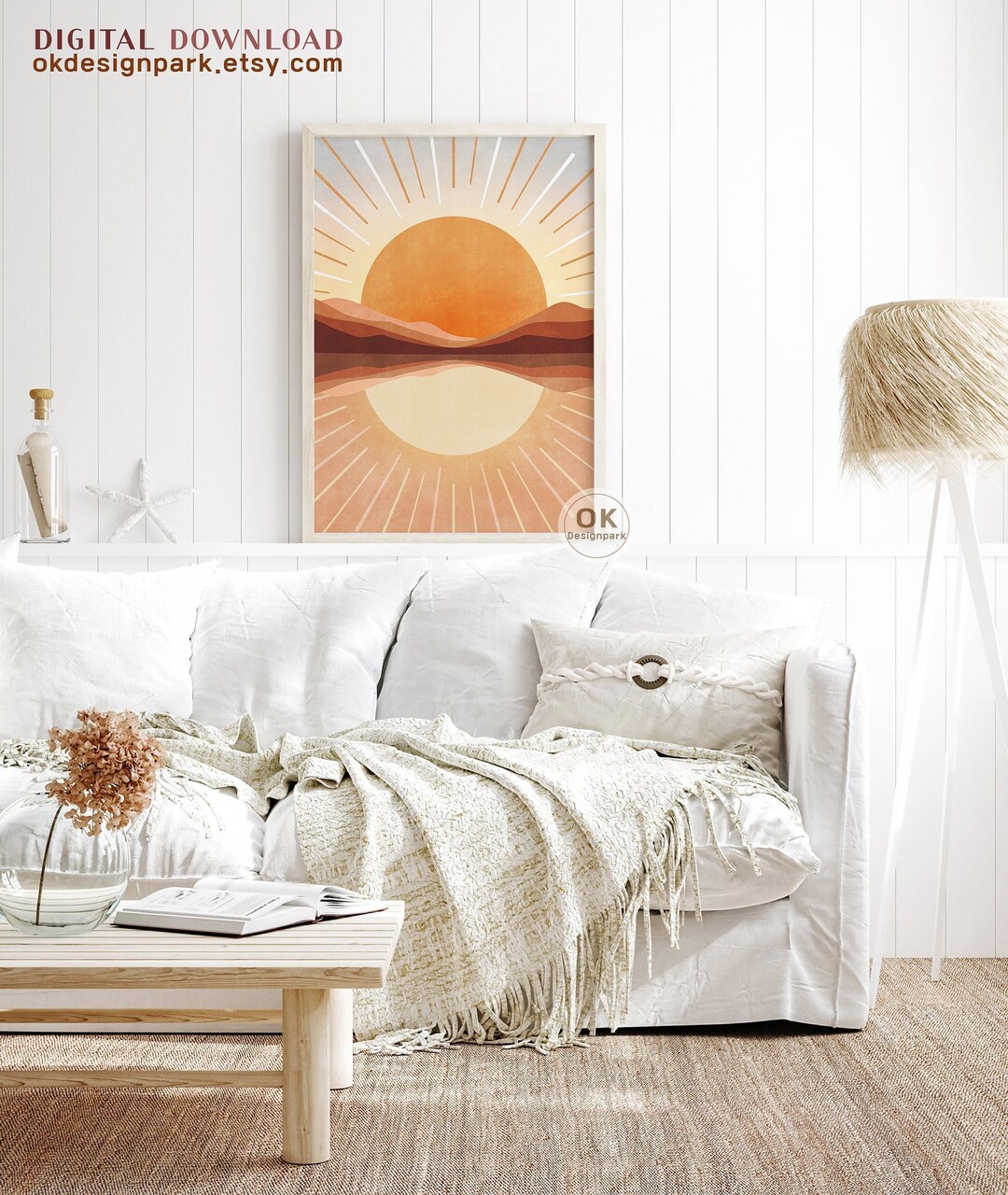Sunset Art, Sun Art Print, Boho Art Print, Digital Prints, Sun Nursery ...