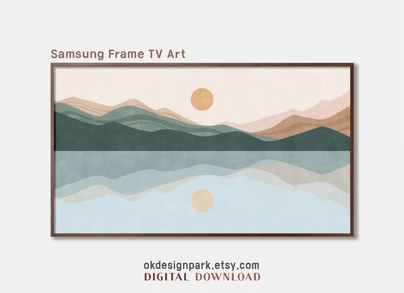 Samsung Frame TV Art Modern Abstract Mountain Art Tv Frame | Etsy