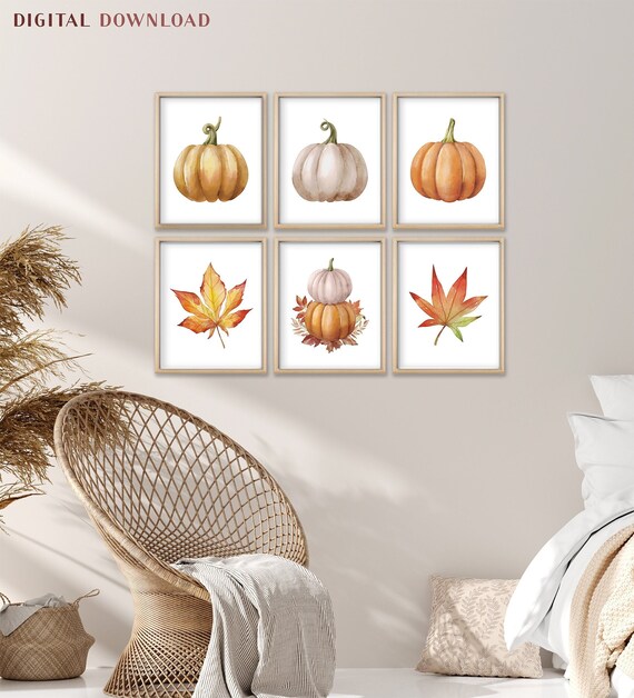 Fall Wall Decor Fall Prints Set of 6 Fall Home Decor - Etsy
