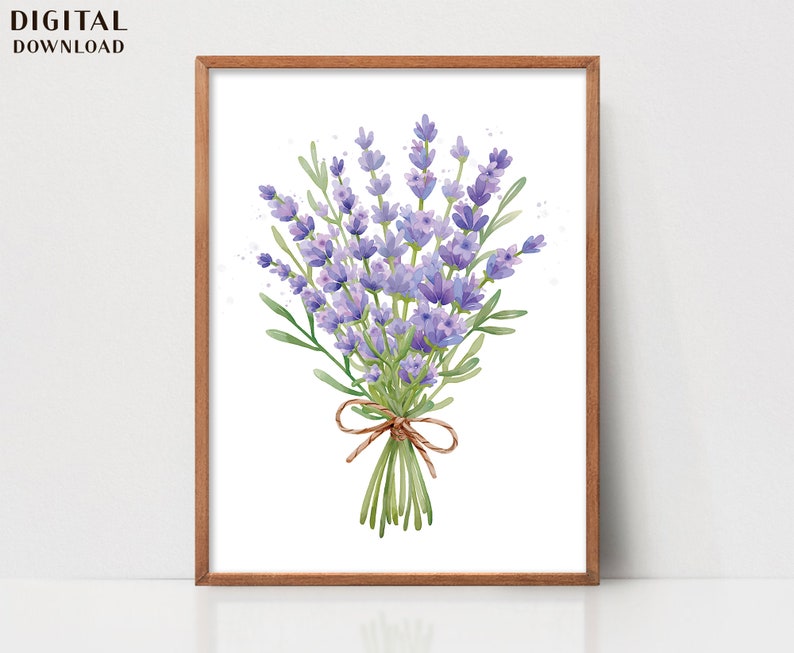 Watercolor Lavender Print Print Set of 3 Botanical Wall Art | Etsy