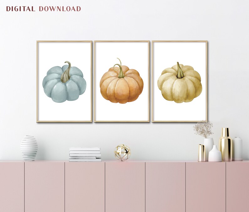 Fall Wall Decor Fall Wall Art Set of 3 Print Fall Printable | Etsy