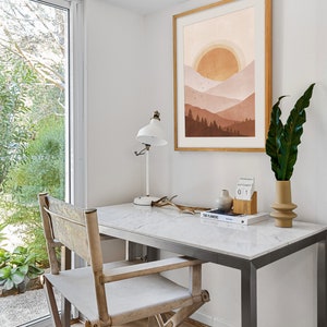 Abstract Mountain Boho Decor Set of 3 Prints Terracotta - Etsy