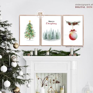 Christmas Prints, Gallery Wall Art Set, Christmas Printable Wall Art ...