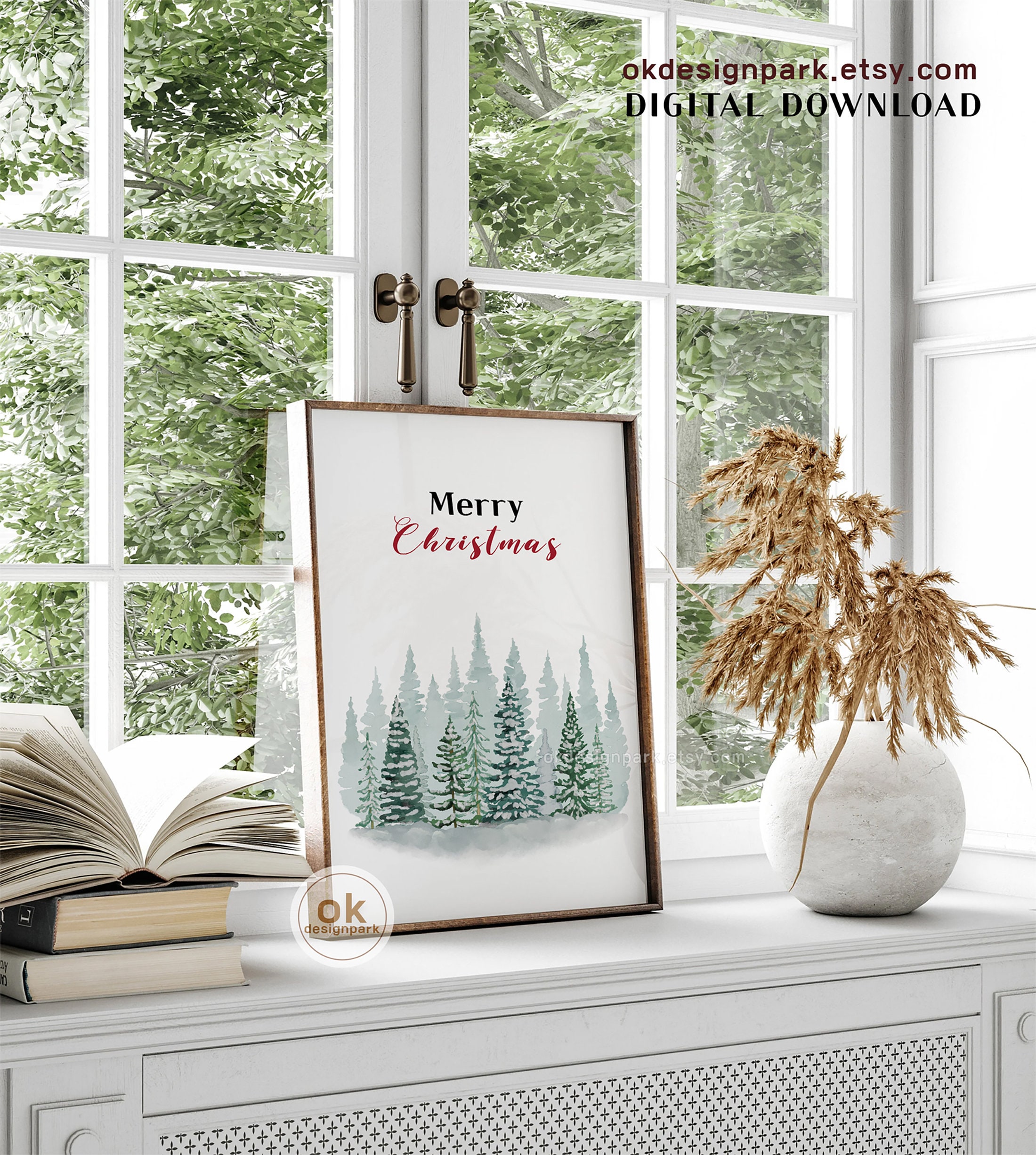 Christmas Prints, Gallery Wall Art Set, Christmas Printable Wall Art ...