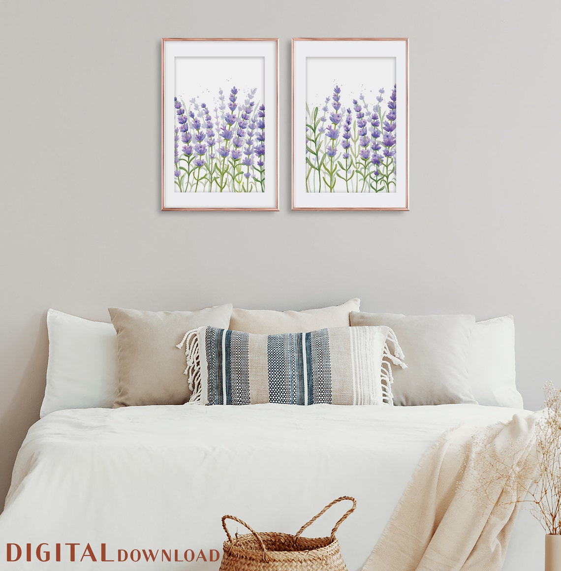 Watercolor Lavender Print Print Set of 3 Botanical Wall Art | Etsy