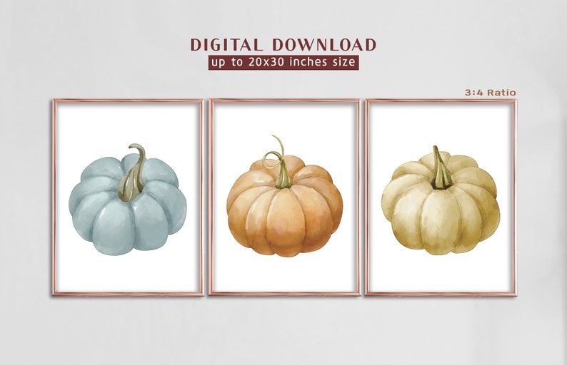 Fall Wall Decor Fall Wall Art Set of 3 Print Fall Printable | Etsy