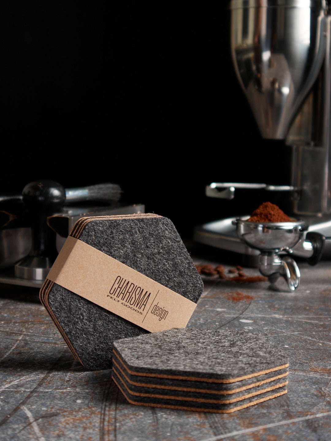 Felt Coasters Set of 4, 100% Merino Wool Felt Coasters, Felt Coasters ...