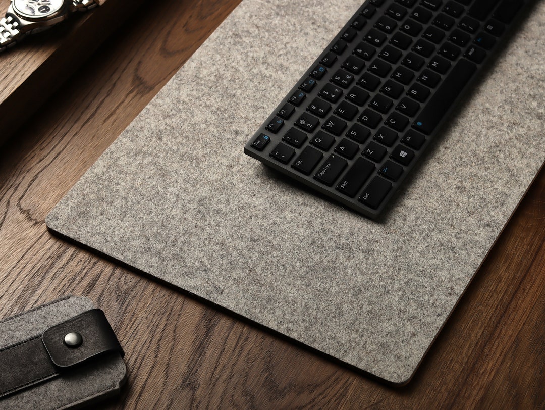 Desk Mat,100% Merino Wool Felt,cork,desk Pad,light Grey,home,office ...