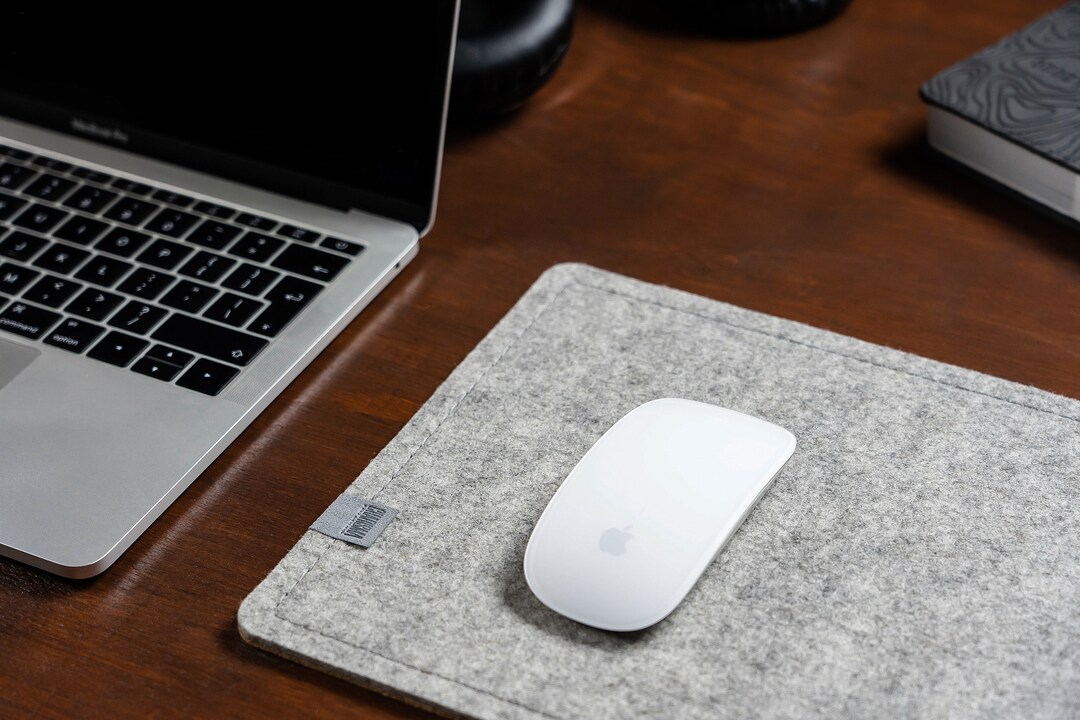 Felt Mouse Pad,100% Merino Wool Felt,cork,light Grey,non-slip,modern ...