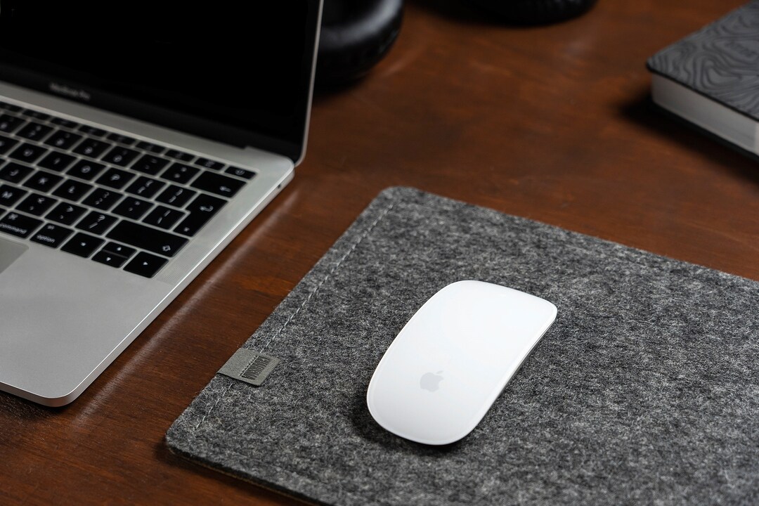 Felt Mouse Pad,100% Merino Wool Felt,cork,dark Grey,non-slip,modern ...