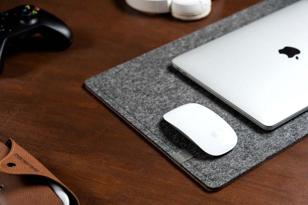 Felt Desk Mat,100% Merino Wool Felt,cork,dark Grey,desk Pad,home,office ...