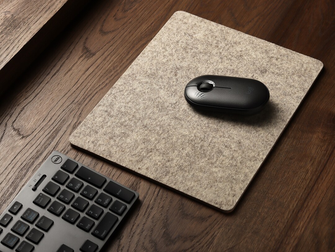 Mouse Pad,100% Merino Wool Felt,cork,beige,non-slip,desk Design,laptop ...