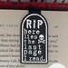 Tombstone Magnetic Bookmark RIP Here Lies the Last Page I Read Leather ...
