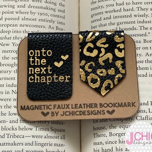 Set of 2 Magnetic Bookmarks Onto The Next Chapter Pattern | Etsy