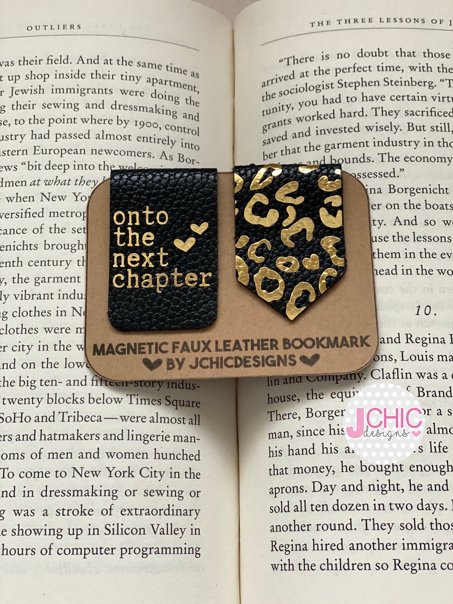 Set of 2 Magnetic Bookmarks Onto the Next Chapter Pattern - Etsy