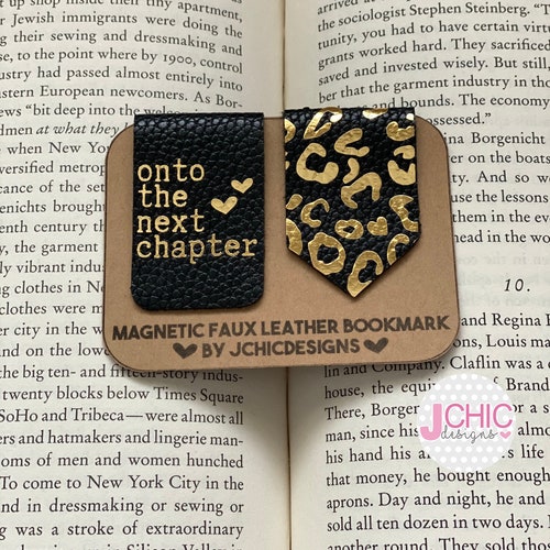 Set of 2 Magnetic Bookmarks Onto the Next Chapter Pattern - Etsy