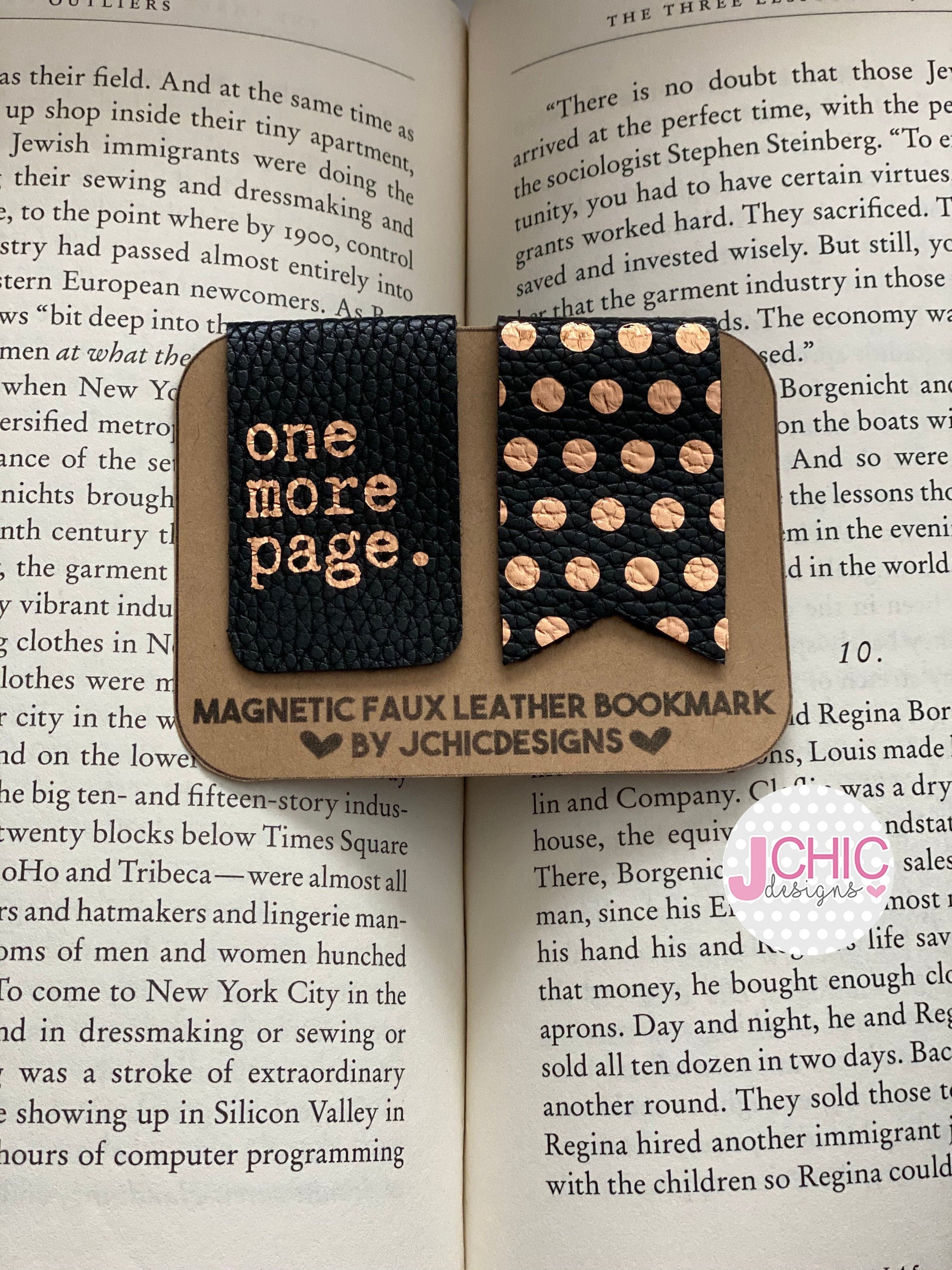 Set of 2 Magnetic Bookmarks One More Page Pattern of - Etsy