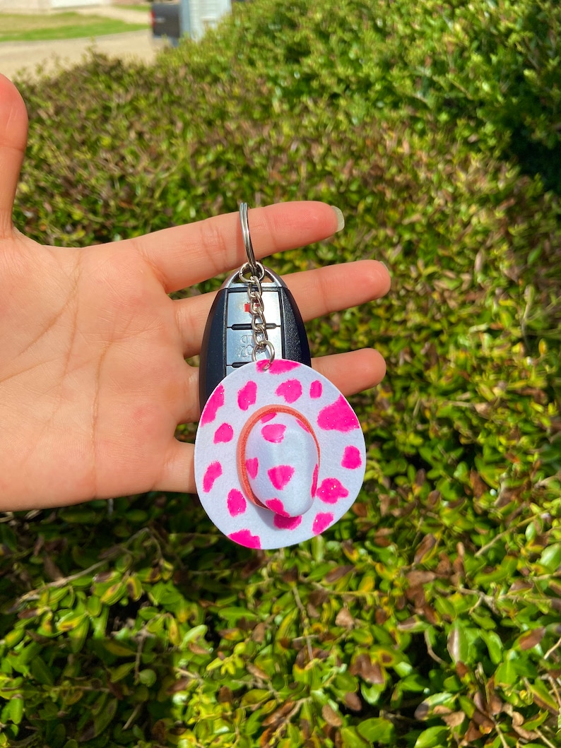 Mini Cowboy Hat Keychain - Etsy