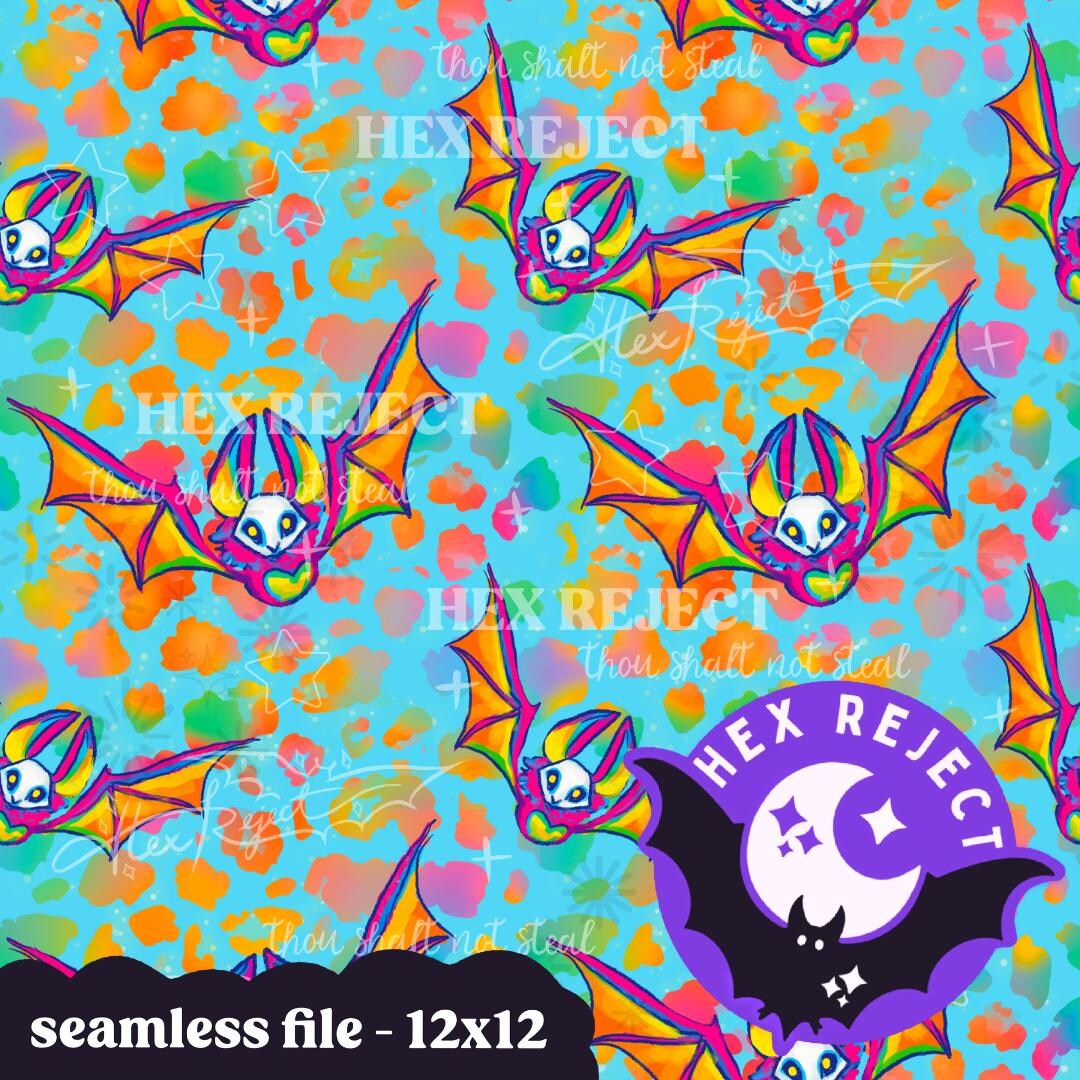 Stay Spooky || Rainbow Goth || Seamless File || Digital Design ...