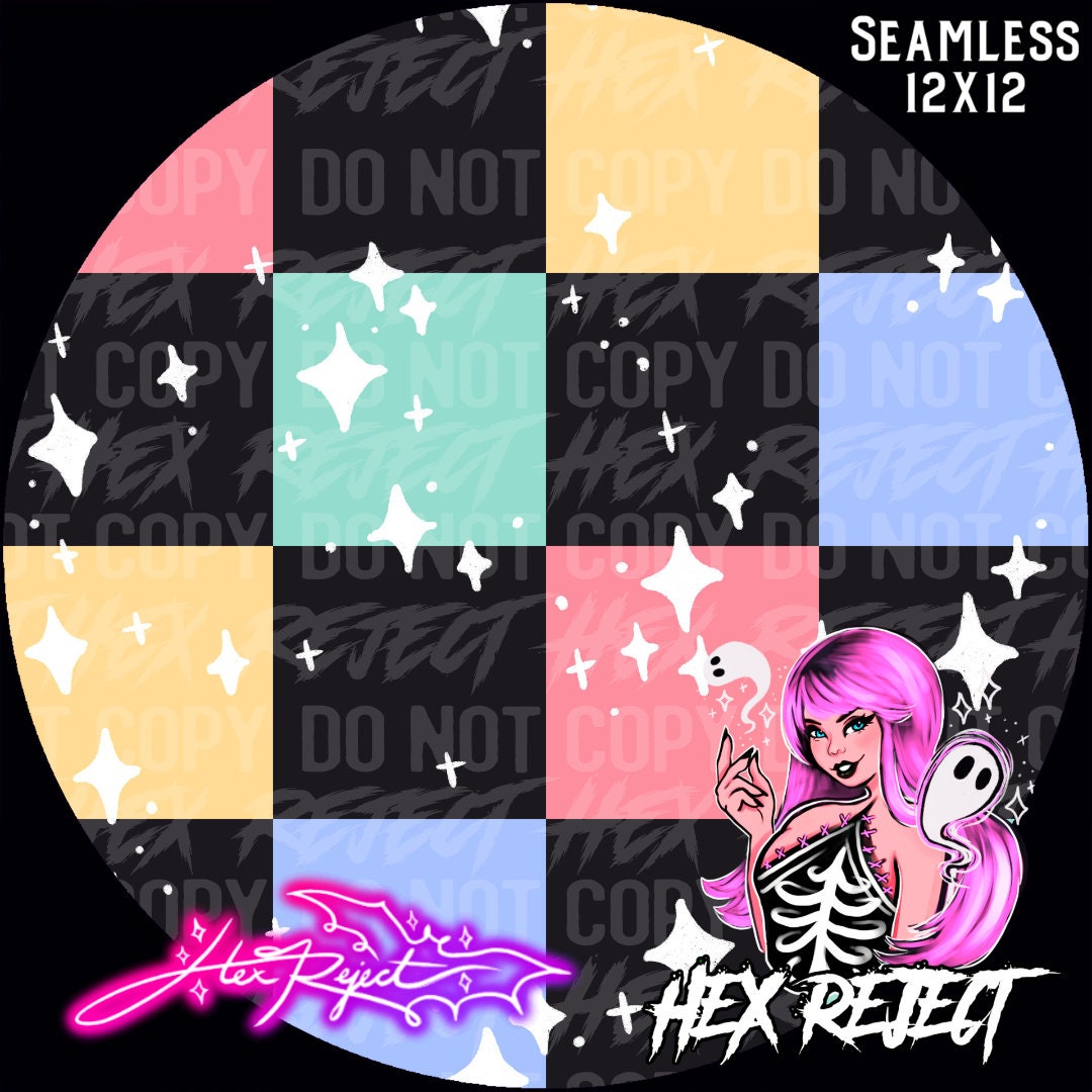 Pastel Rainbow Checkered || Seamless File || Digital Design || Lifetime ...