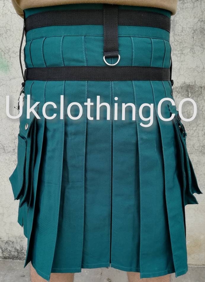 Premium Custom Made Men's Scottish Green Fashion Kilt - Etsy