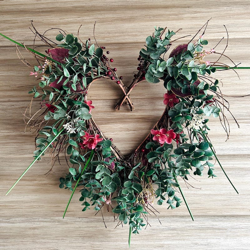 Heart Shaped Wreath - Etsy